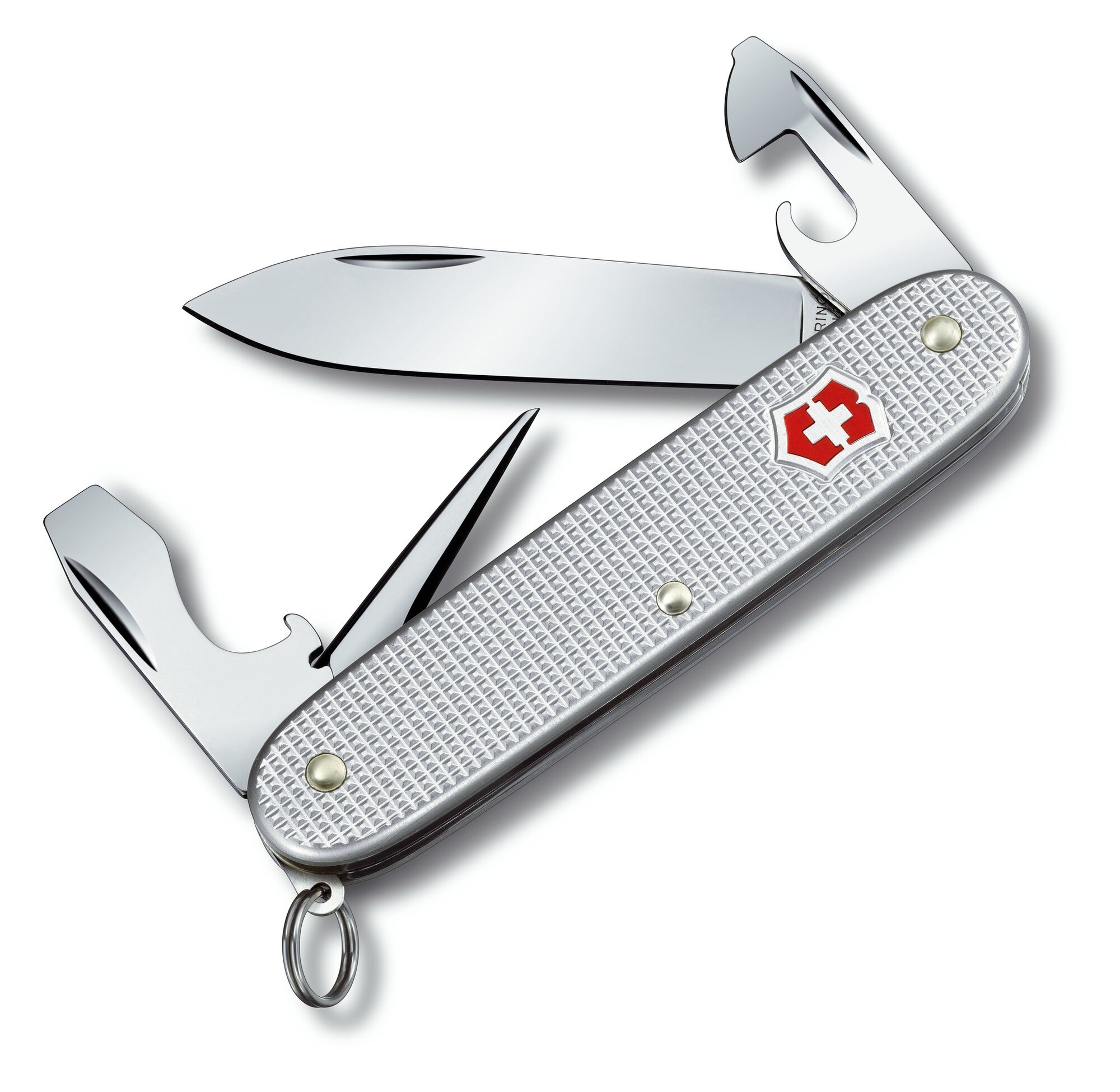 Нож перочинный VICTORINOX Pioneer, 93 мм, 8 функций, алюминиевая рукоять, серебристый 0.8201.26