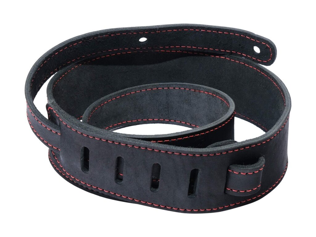 LS. C.002 Ремень для гитары, кожаный, черный, LionStraps