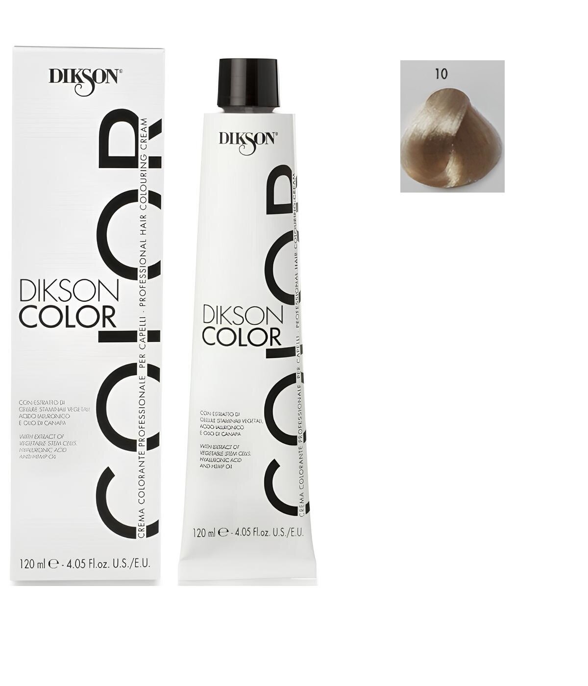 Краска для волос DC 10 светло-платиновый блонд холодный Dikson NATURALI Biondo Platino Chiaro Freddo, 120 мл