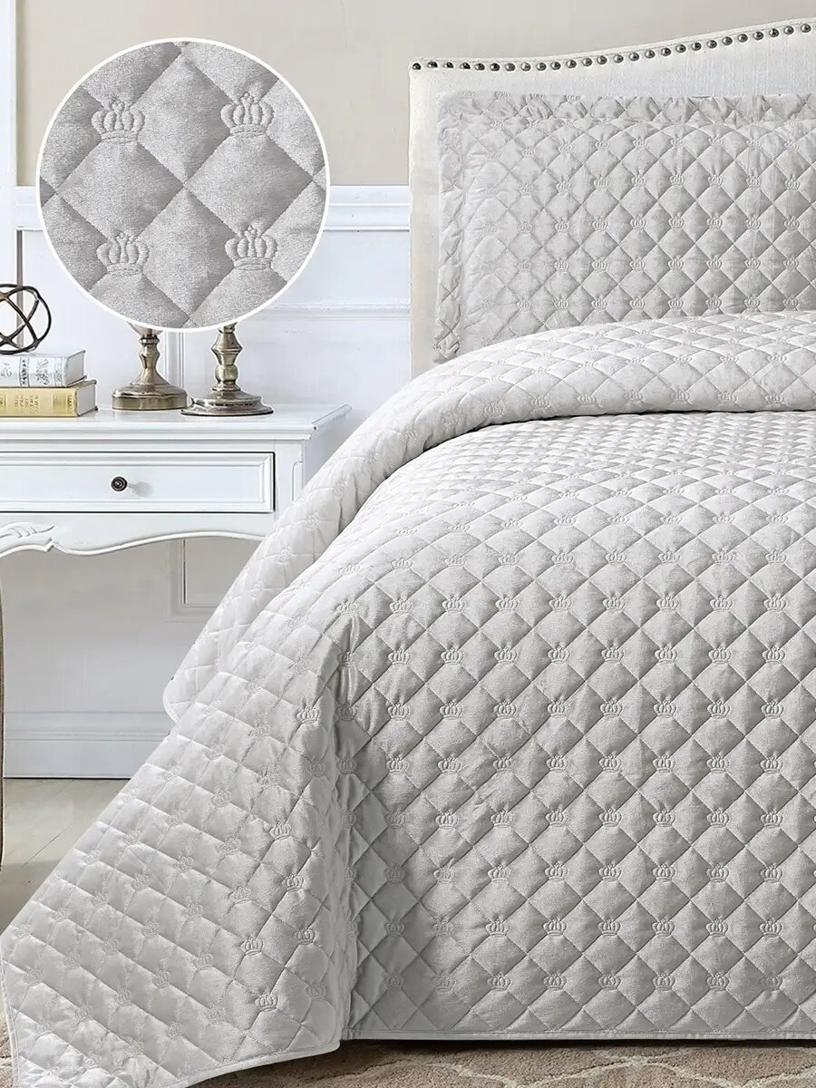 Покрывало 240х260 наволочки 50х70 на кровать French Crown