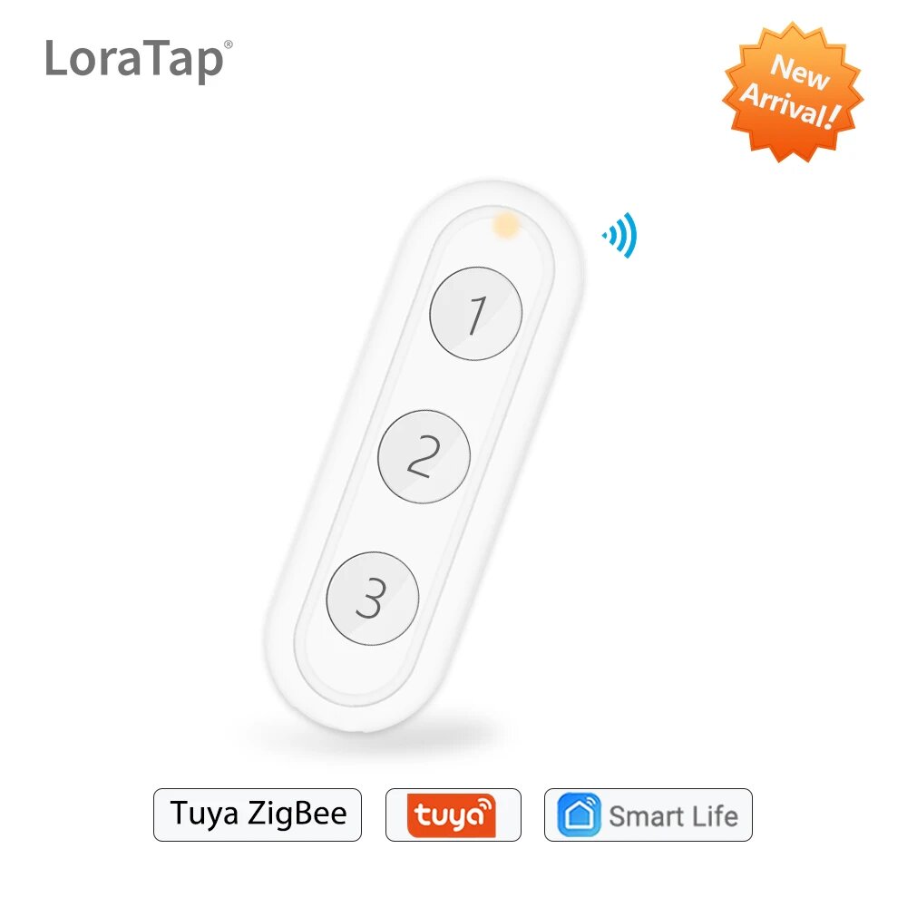 LoraTap Переключатель штор Tuya Smart Life ZigBee 3.0 1 ZigBee Remote