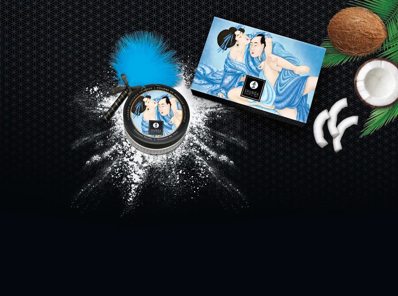 Массажная пудра Shunga KISSABLE MASSAGE POWDER Кокосовое Волнение, 290 г