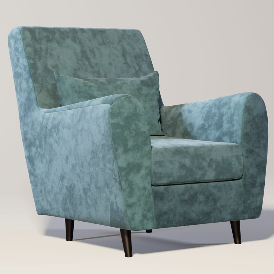 Кресло мягкое Марсель из велюра, темно-бежевый, кресло интерьерное, кресло для гостиной