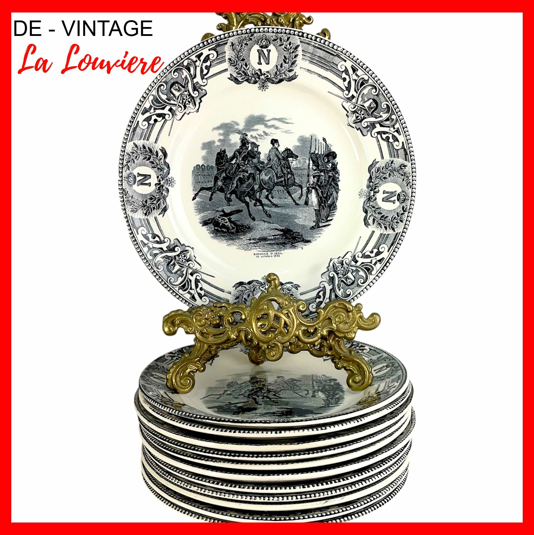 Тарелки для второго Наполеон Банапарт, La Louviere. Бельгия