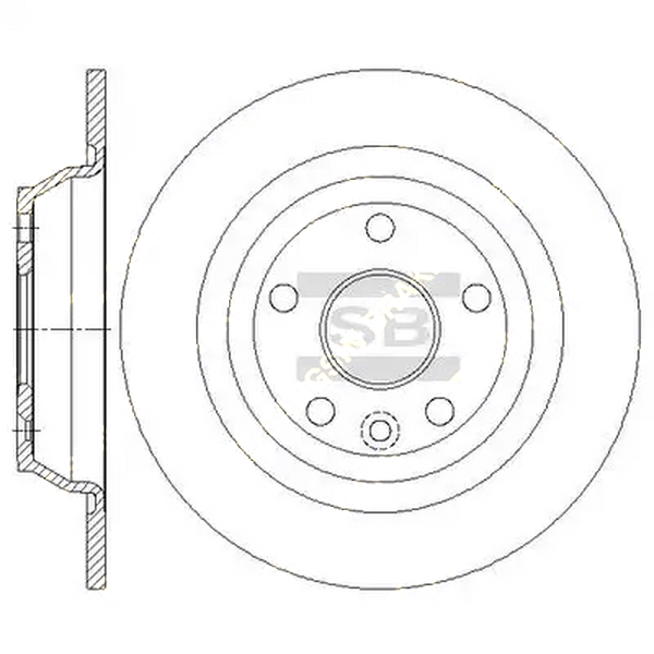 HI-Q SD5314 диск тормозной задний\ Ford (Форд) Mondeo (Мондео) / s-max 1.8 / 2.0tdci / 2.0-2.5 06 (Комплект 2 штуки)