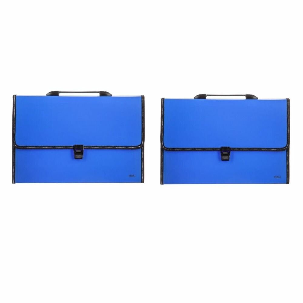 Deli Папка-портфель А4 пластиковый, 13 отделений, 2 шт