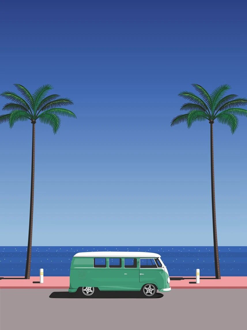 Картина из алмазной мозаики на подрамнике Круглые бриллианты 40х50см "Кокосовая пальма"