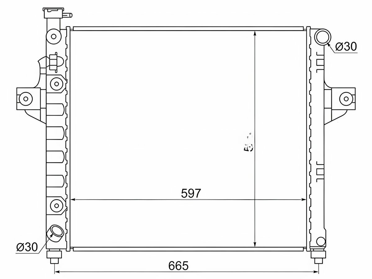 Радиатор охлаждения двигателя для Шевроле Колорадо, Трейлблейзер, Джип Гранд Чероки арт JP0001 SAT
