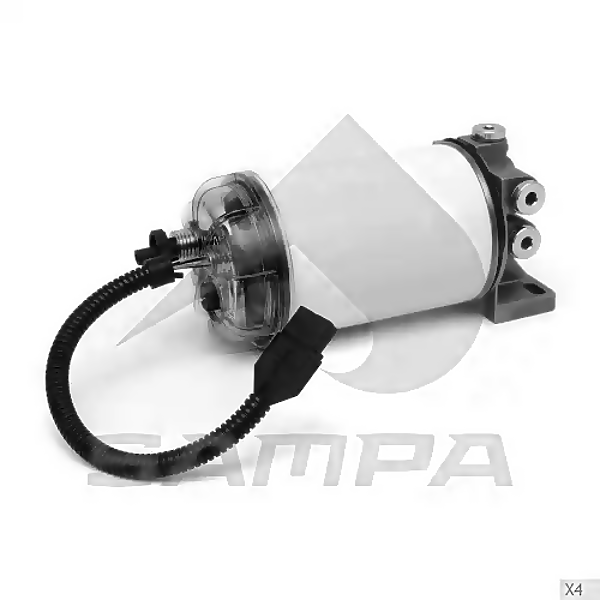 SAMPA 034.302-01 (03430201_SA) фильтр топливный сепаратор с подогрев.\ Volvo (Вольво) fh / fm дв. d10b / 12a