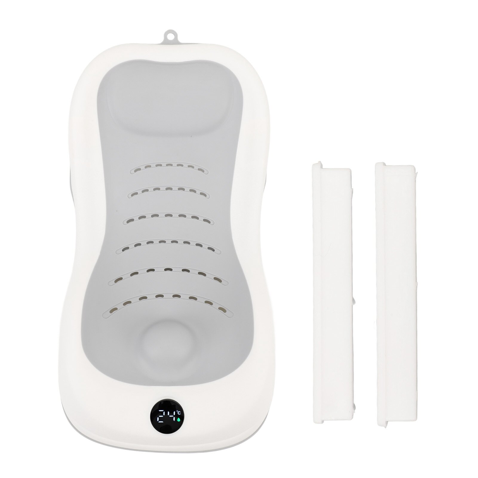 Подставка для детской ванны, ванночка для новорождённых с термометром, мягкая раковина, противоскользящая, переносная, серая