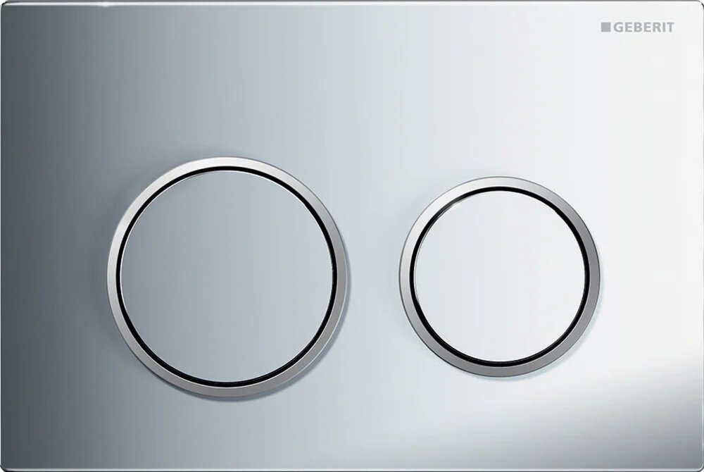 Кнопка смыва для унитаза Geberit Omega 20 115.085. KH.1 пластик, цвет матовый хром, глянцевый хром