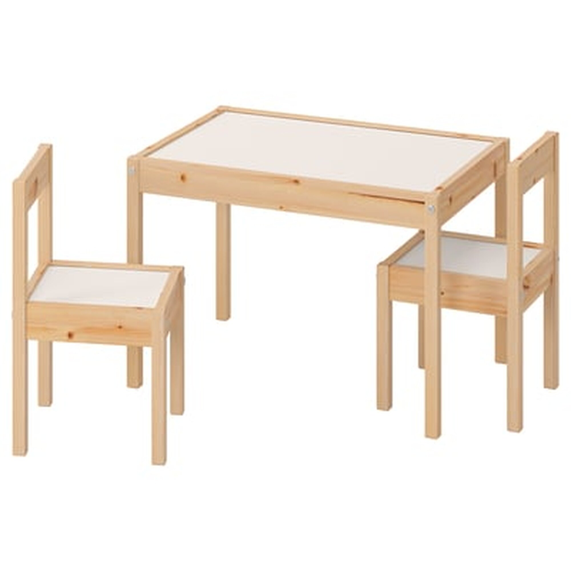 Детский стол IKEA LАTT, цвет белый, сосна, р. 63 x 48 x 45 см