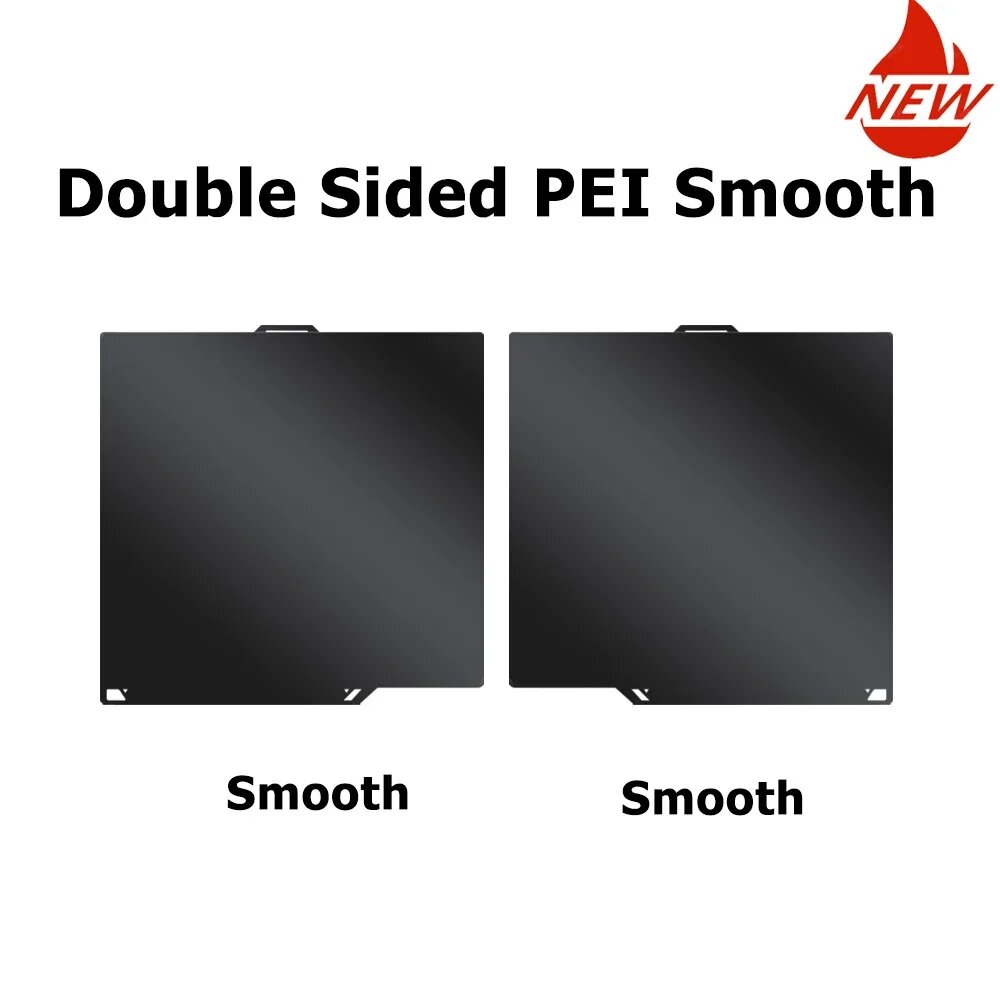 Двусторонняя гладкая PEI для Elegoo Centauri, карбоновая конструкционная пластина, 260x271 мм, съемная платформа с подогревом, коврик для 3D-печати, черный