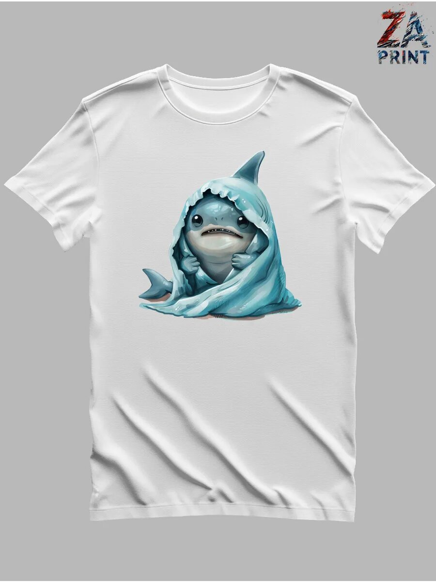 Футболка милая акула