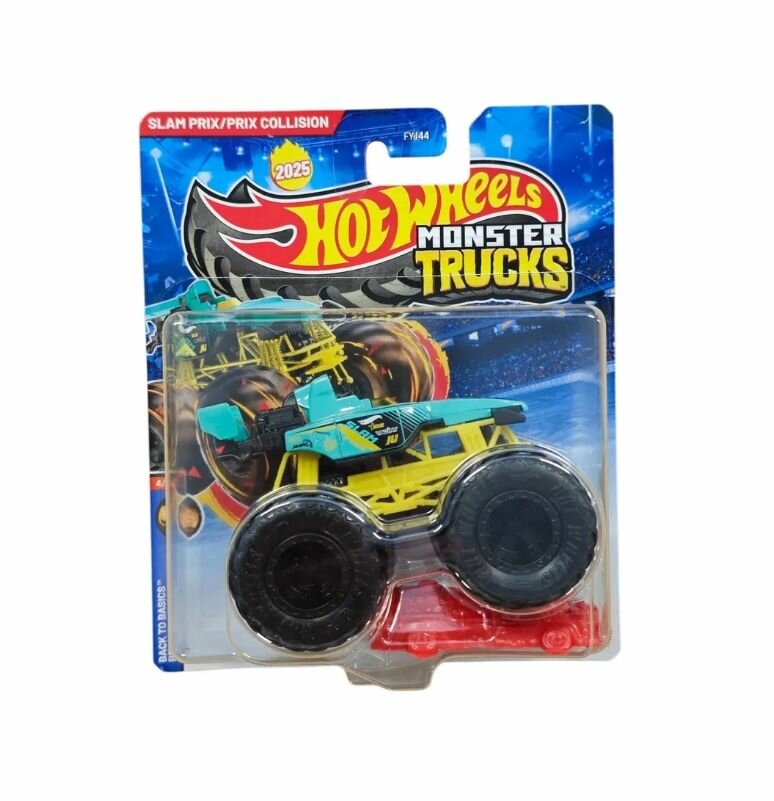 Машинка Хот Вилс Горячие колёса Монстр-трак 2025 коллекционная модель - SLAM PRIX/PRIX COLLISION