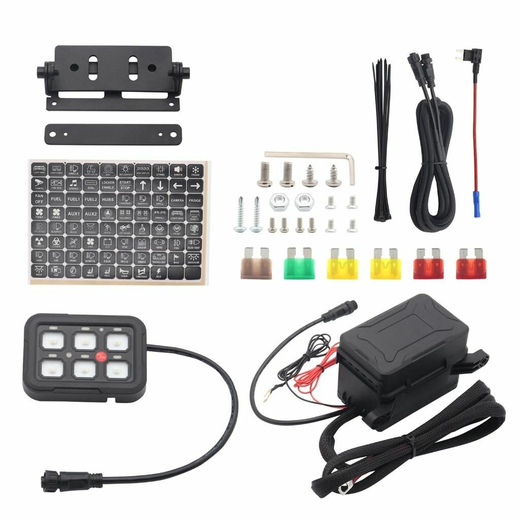 Панель 6-позиционного выключателя, предохранитель, блок реле