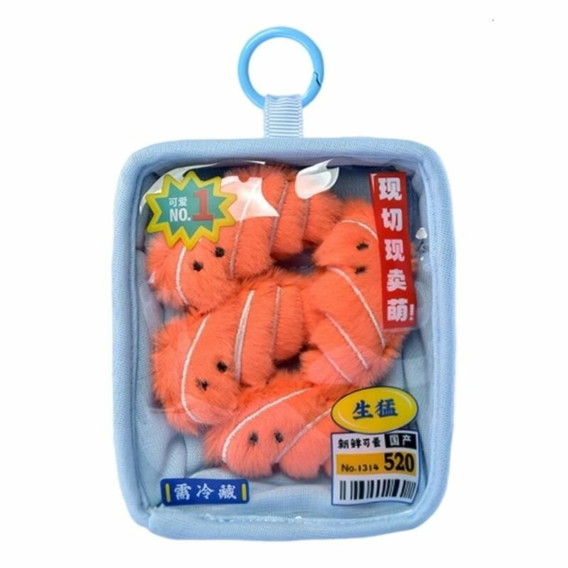 Симпатичная Плюшевая Подвеска из Свежесрезанных морепродуктов На Рынке морепродуктов-Филе Лосося