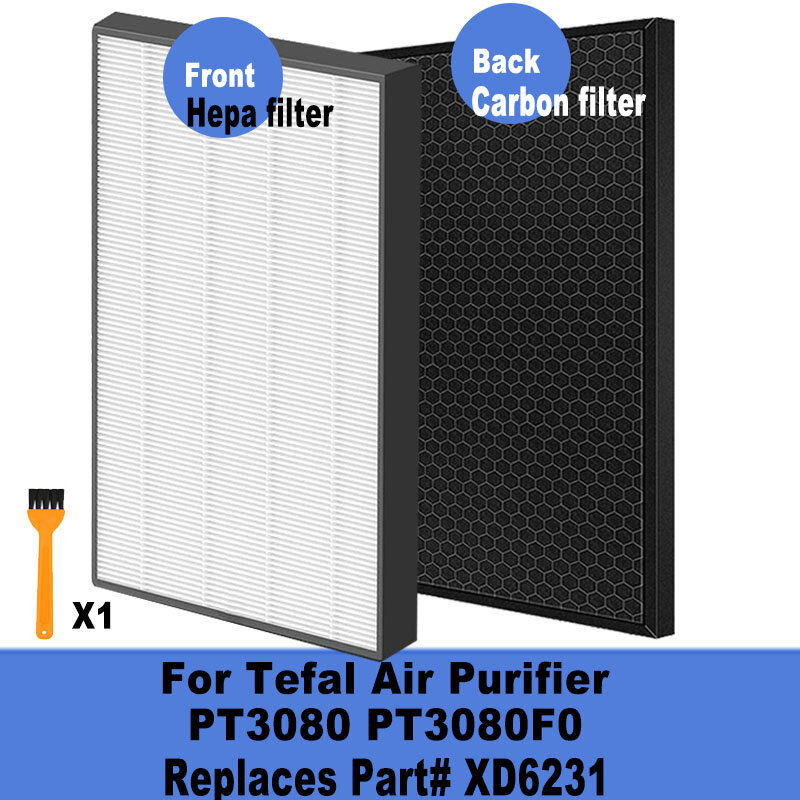 HEPA Угольный фильтр XD6231F0 соответствует TEFAL Pure Air Genius PT3080 PT3080F0 жесткий
