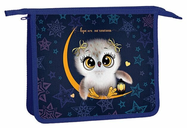 Папка для тетрадей 240*205*40 Berlingo "Owl dream", А5, 1 отделение, пластик, на молнии