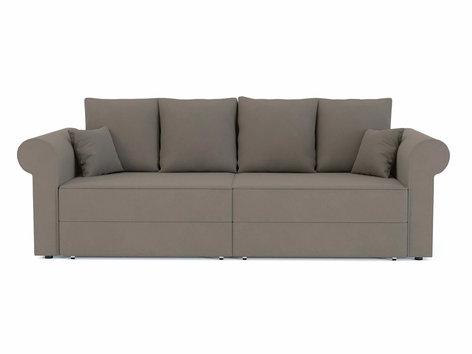 Диван - кровать Флоренция, еврокнижка-трансформер, 239*96*96, велюр Зара Лайт Браун 05