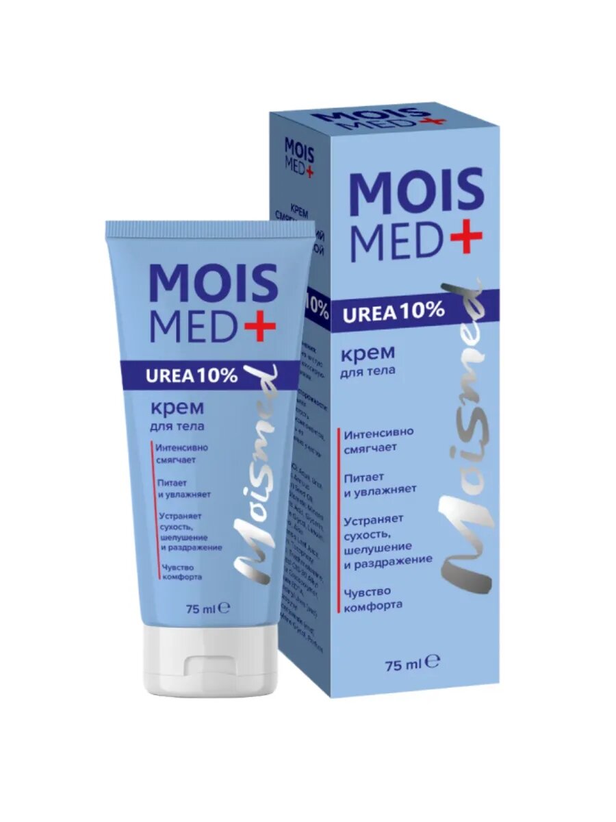 Mois Med+ Крем для тела с мочевиной 10%, крем, 75 мл, 1шт.