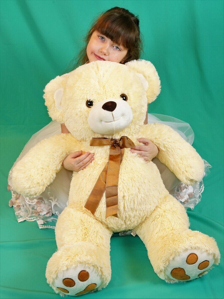 Мягкая игрушка Медведь с бантом 80 см.
