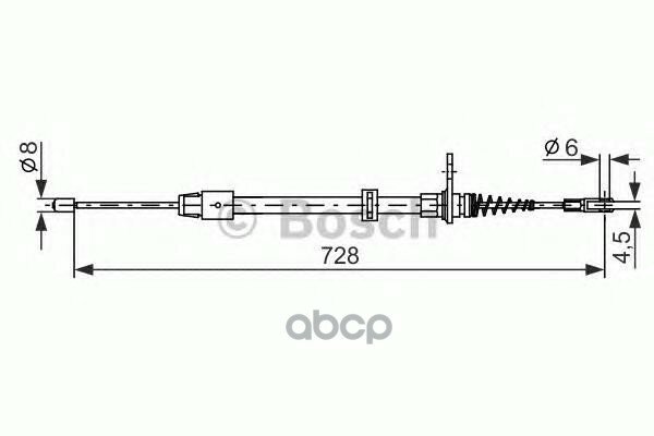 Трос ручника! л.+п MB C204/W204/S204/A207/C207 1.6-6.2/ 2.1-3.0D 07> Bosch арт. 1987482301