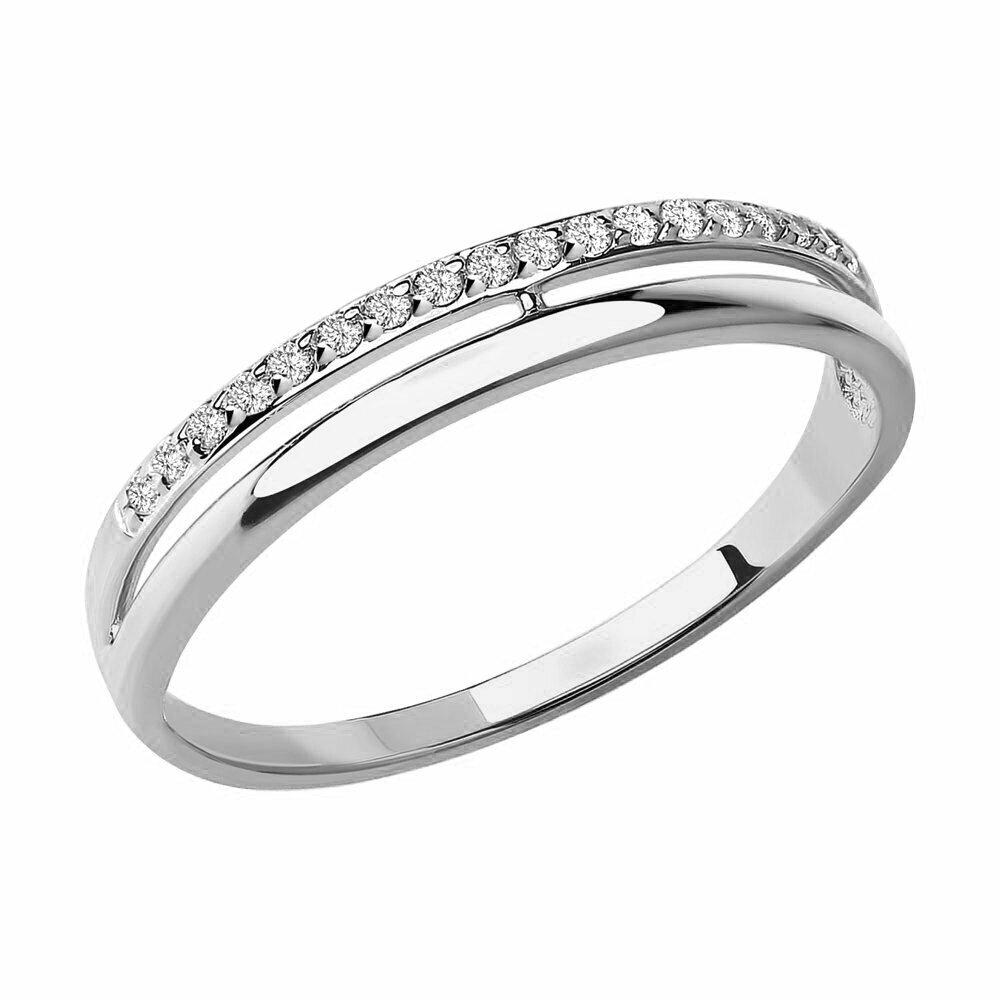 Кольцо, золото, 585 проба, фианит