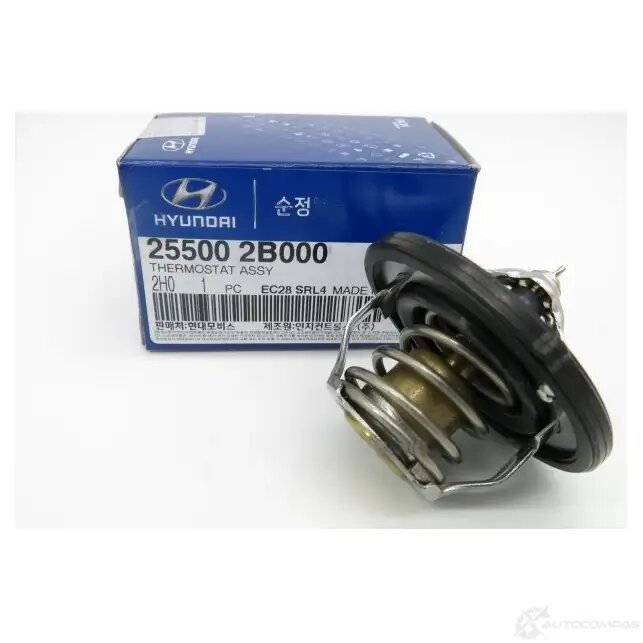 Термостат ож Hyundai Elantra H1 Starex i10 i20 i30 i40 ix20 ix35 Solaris Tucson Kia CeeD Cerato Optima Rio Seltos Sorento Soul Sportage Xceed 21909424 25500 2B000 EFH9 M