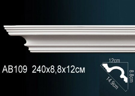 Карниз Потолочный Perfect AB109 Д240xШ12xВ8.8 см /Перфект.