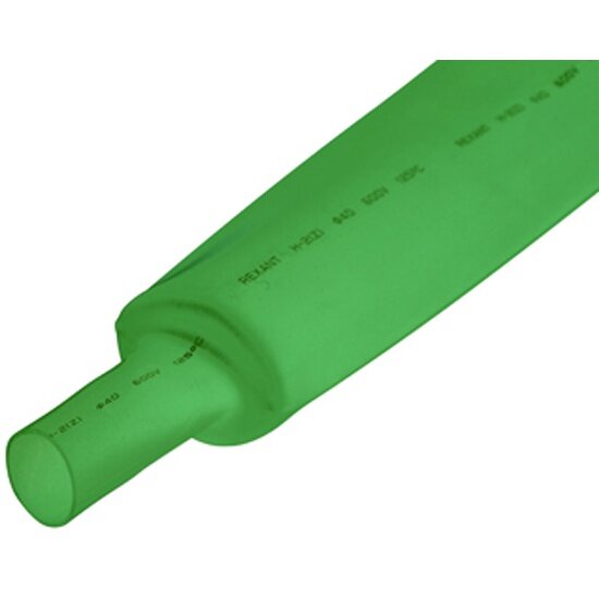 Термоусадочная трубка Rexant 30,0/15,0 мм зеленая (10 шт. по 1 м.), 23-0003