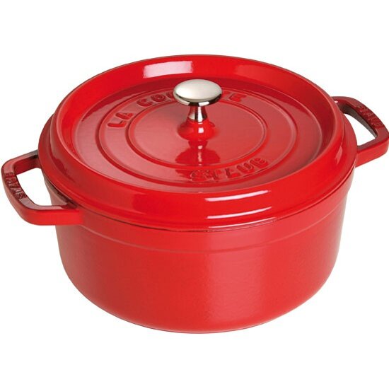 Кокот Staub круглый, вишневый, 30 см, 8,35 л