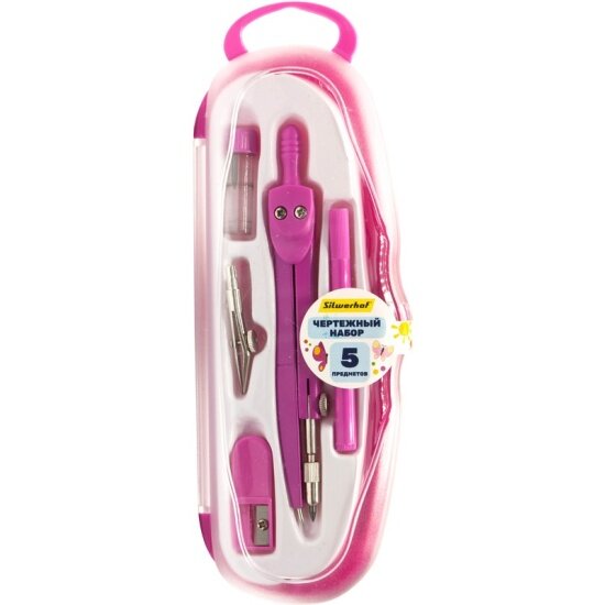 Готовальня Silwerhof Веселые друзья металл 12см в компл:5 предметов