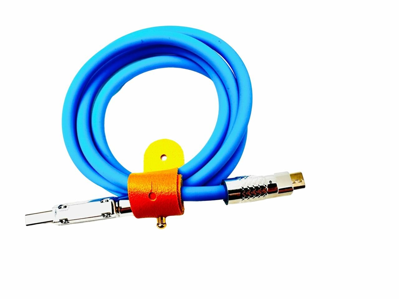 Усиленный мощный кабель USB - Micro USB для мобильных телефонов для планшетов голубой