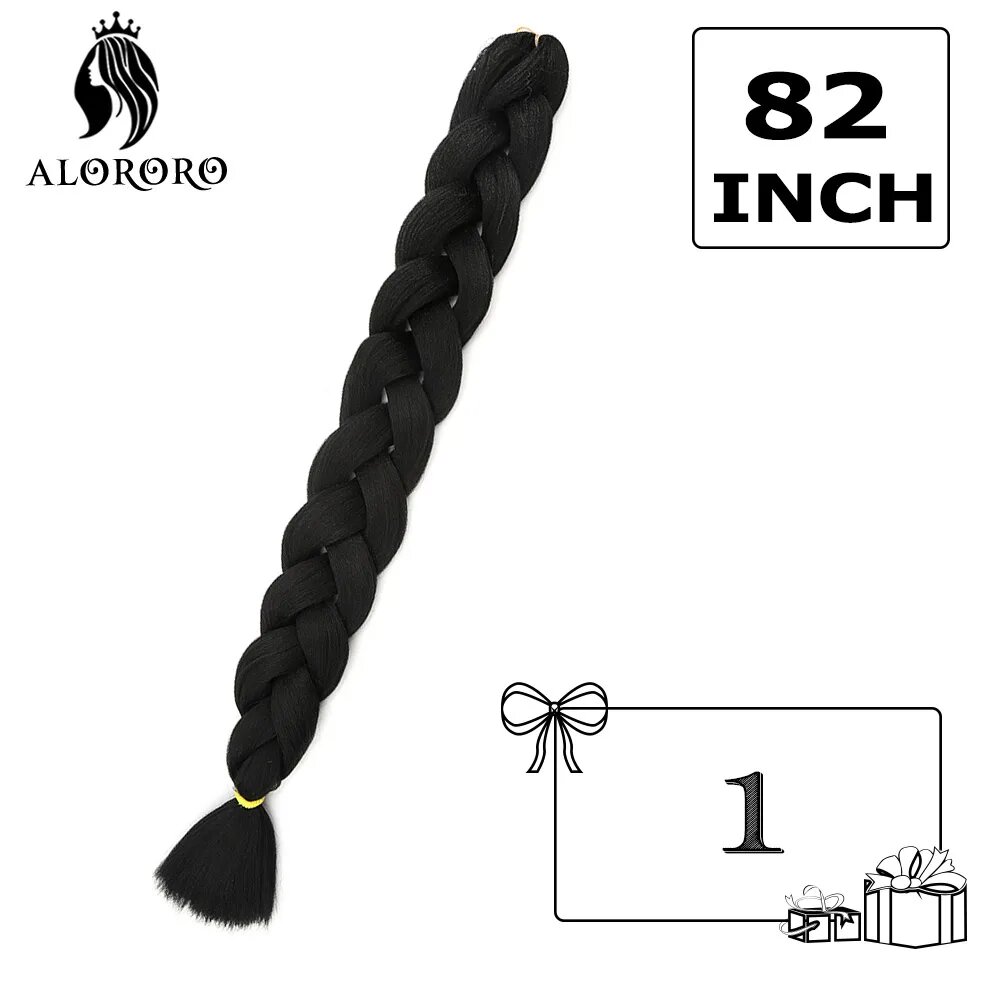 Alororo синтетические jumbo косички красные 82 дюйма 82inch-1