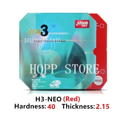 Губка DHS Hurricane 3 neo для настольного тенниса Red H40 T2.15