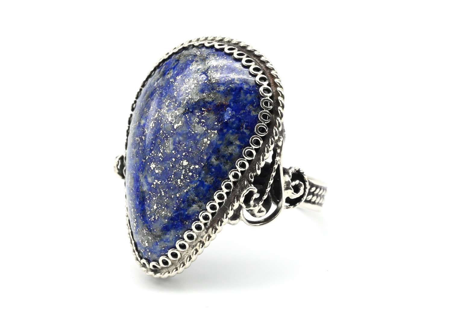 Кольцо, лазурит