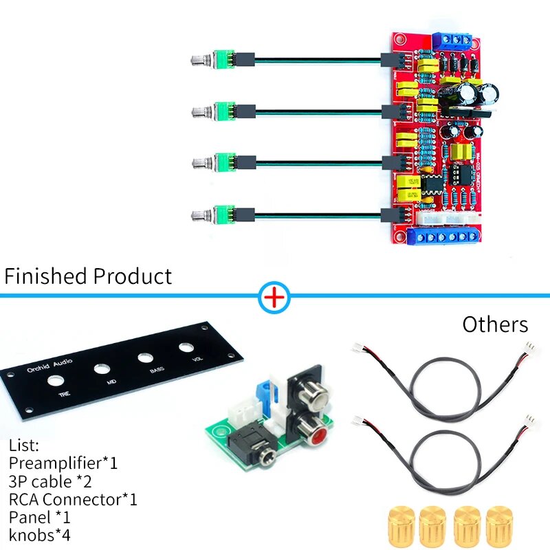 Lenwaycn аудио предусилитель NE5532 2 канала Assembled 01