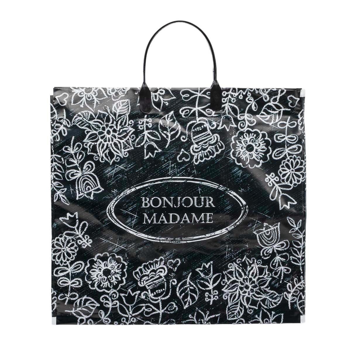 Подарочный пакет 37х34 см, полиэтиленовый с пластиковой ручкой, 10 штук