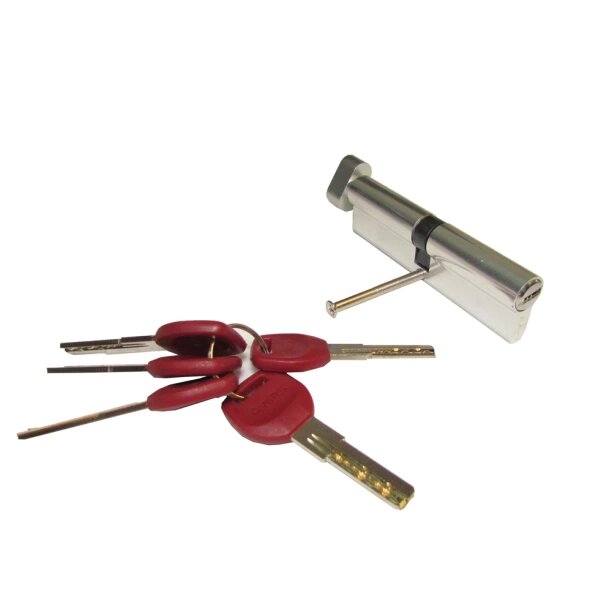 Цилиндр для замка Avers JM-110-C 55х55 мм ключ-завертка хром