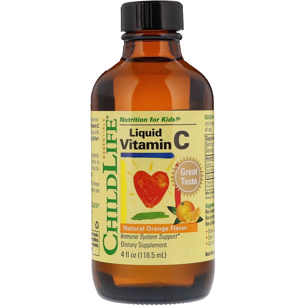 Liquid Vitamin C фл, 118 мл, 270 г, апельсин Витамин С для детей