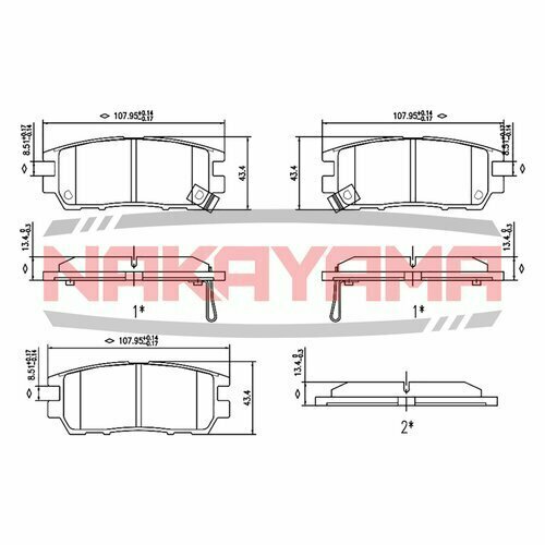 Колодки тормозные дисковые Nakayama p0625ny