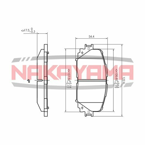 Колодки тормозные дисковые перед. TOYOTA YARIS 1.0 VVT-i/1.8 VVTi 05- Nakayama HP8642NY