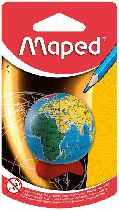 Точилка MAPED GLOBE, 1 отверстие, блистер