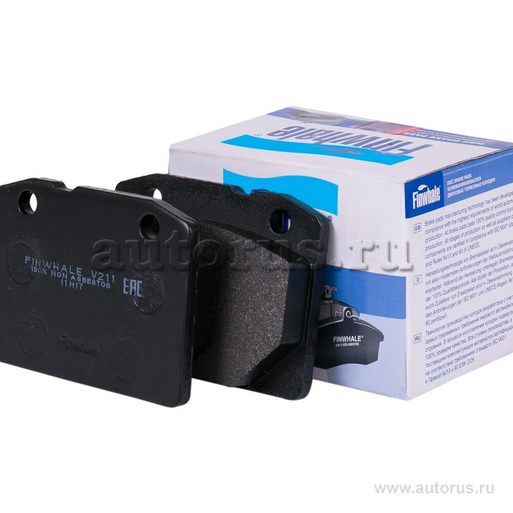 Колодки тормозные передние для ВАЗ 2101-07 Finwhale, 4 шт. V211, надежные