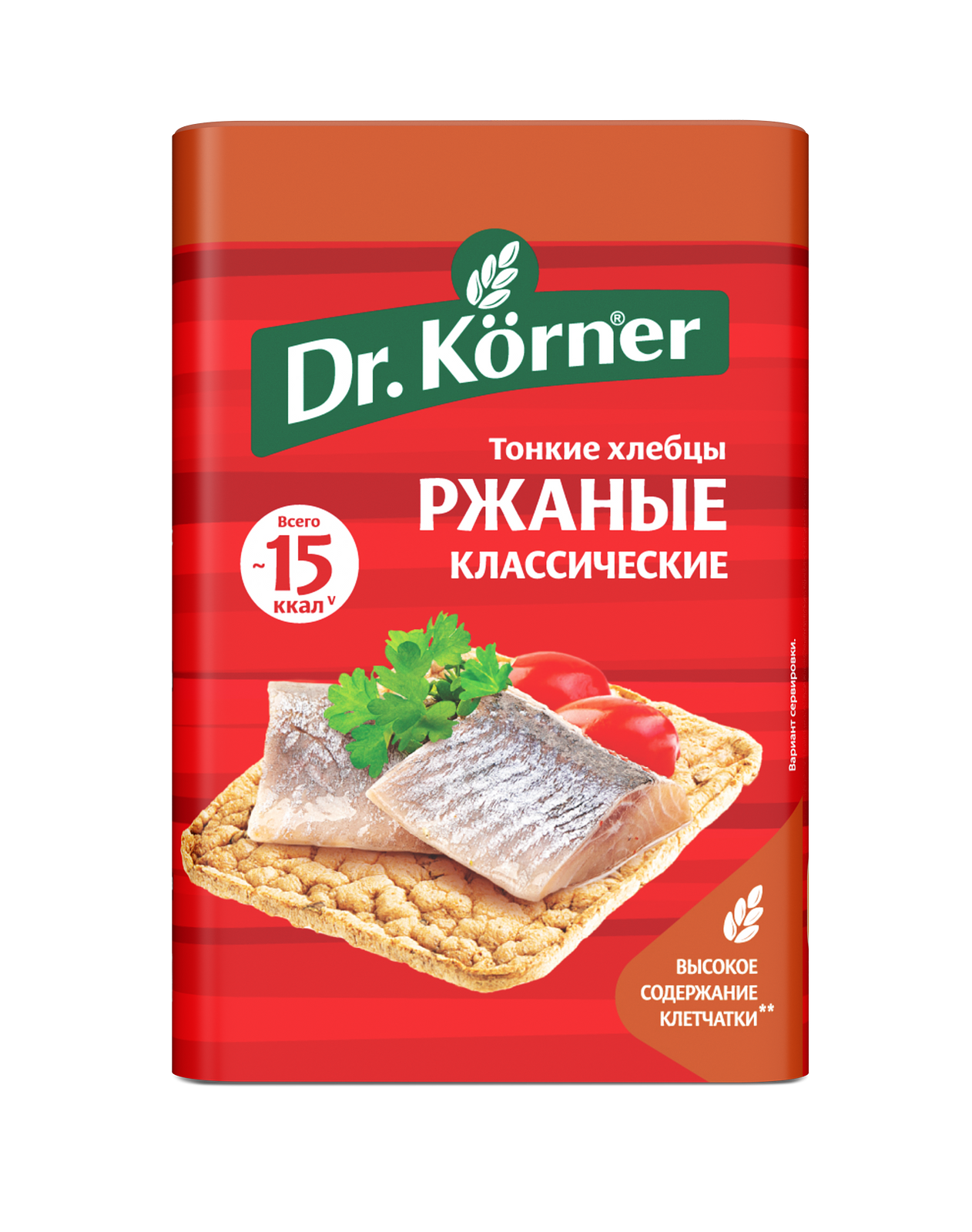 Набор из 10 штук Хлебцы Dr.Korner ржаные тонкие 100г