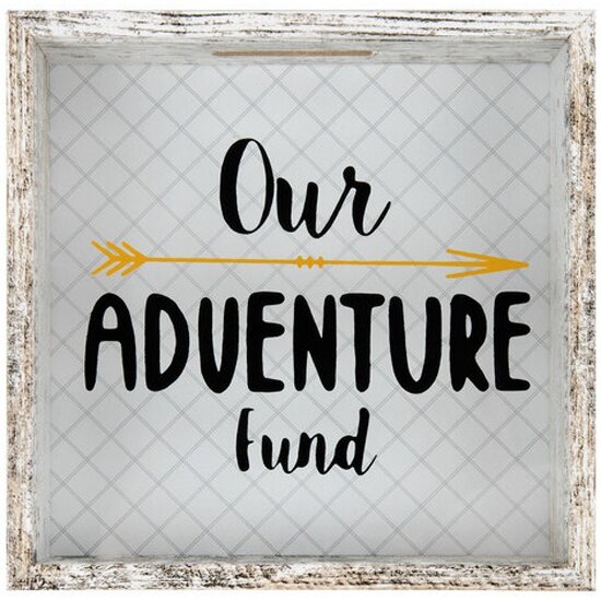 Рамка-копилка Brauberg 14х14 см для фото 13,5х13,5 см, стекло, МДФ, "Adventure", 391257