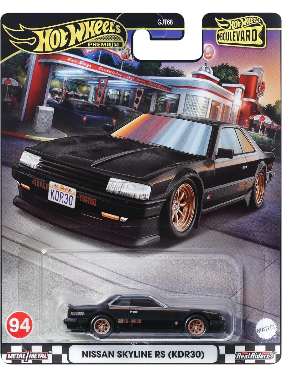 Коллекционная Premium машинка Hot Wheels Nissan Skyline RS (KDR30) Black (коллекция Boulevard 2024, №94)
