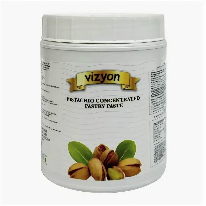 Фисташковая концентрированная кондитерская паста, "Vizyon", Pistachio Concentrated Pastry Paste, 1000гр. Турция