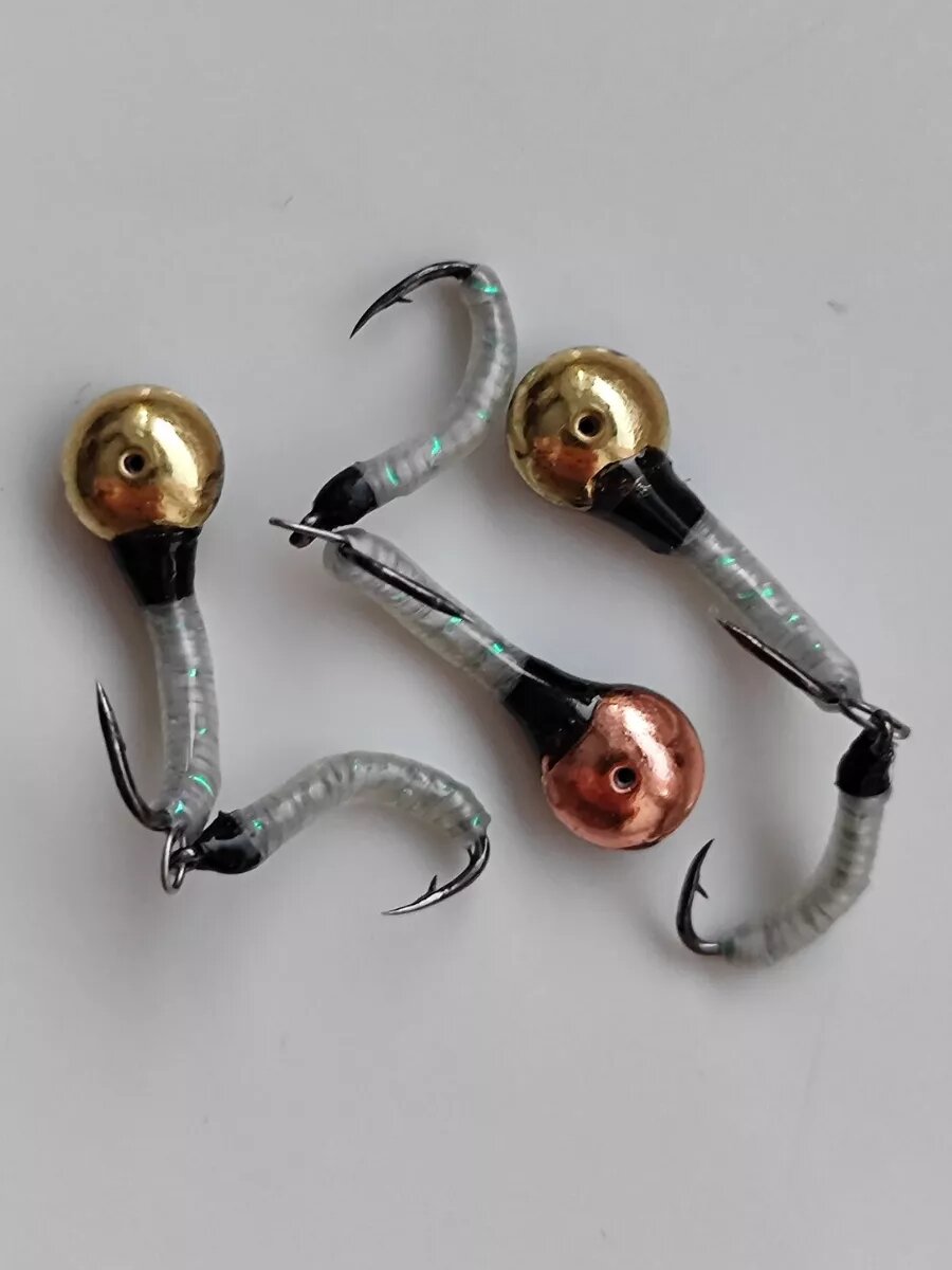 Мормышка безнасадочная Тандем-мотыль кристалл 3 шт.